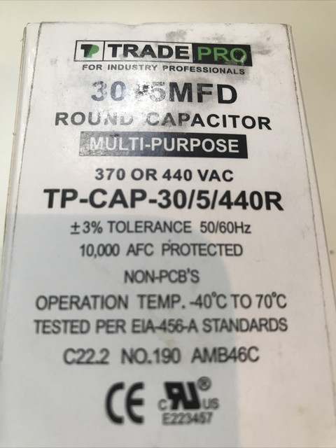 TRADE PRO TP-CAP-30/5/440R 30 5 MFD Capacitor UNIVERSAL USE for sale ...