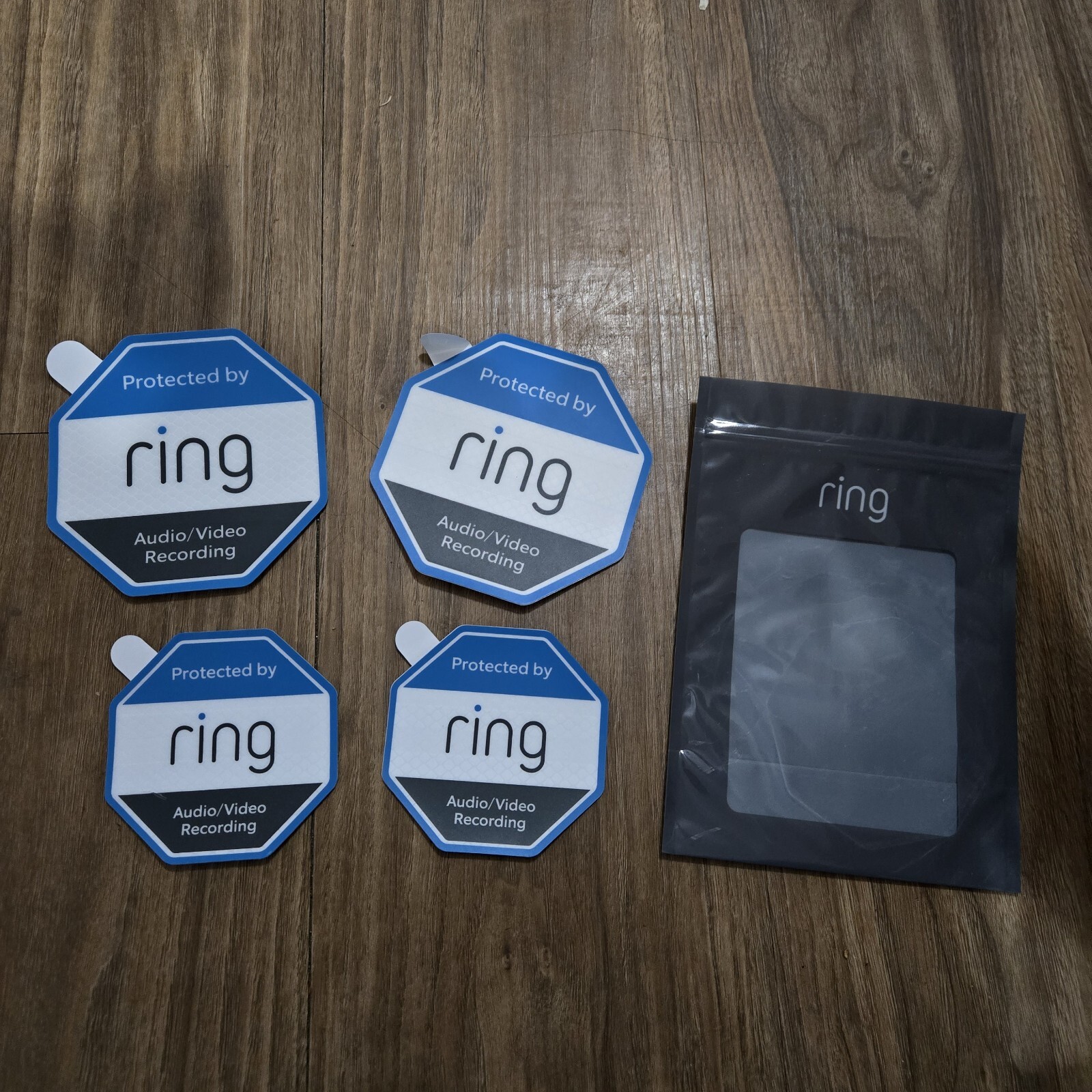 Lot of 4 Ring Stickers Decals for Doorbell Camera Security Alarm Small ...