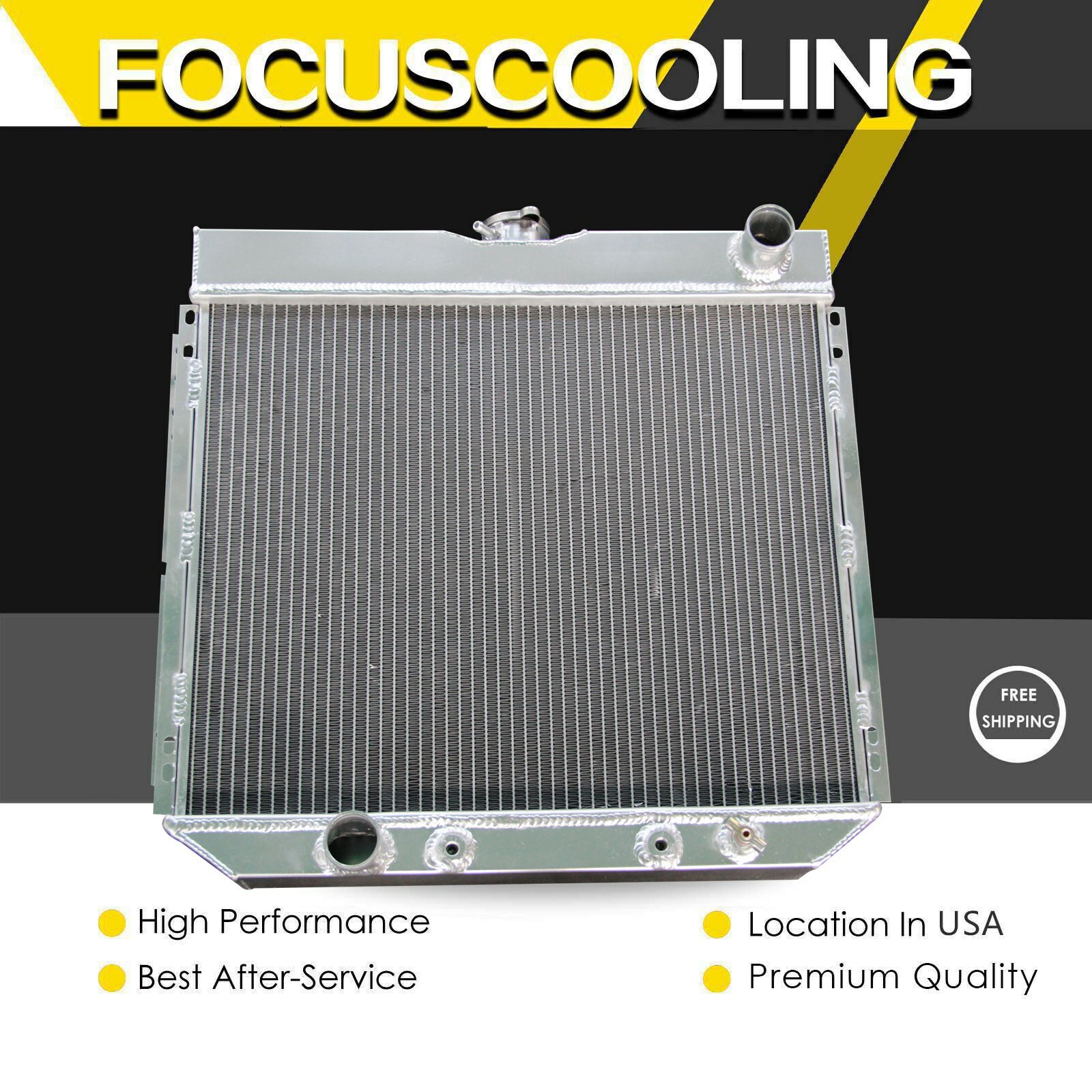 3 Rows Aluminum Radiator For Ford Mustang 1969-1970/ Maverick 1970-1977 ...