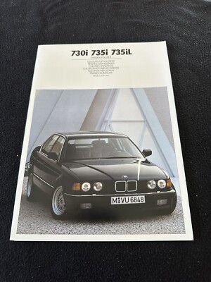 1990 BMW 735i 735iL COLOR Chart Brochure E32 730i 7 Series Euro Sales Catalog | eBay