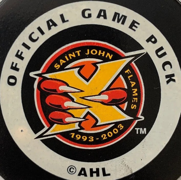 1993-2003 SAINT JOHN FLAMES 🐲🔥🐉 AHL AMERICAN 🏒 LEAGUE INGLASCO GAME ...