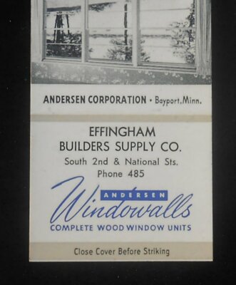 1950s Andersen Windowalls Bayport MN Effingham Builders Supply Co ...