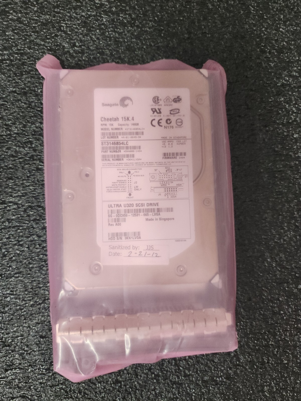 Dell Seagate Cheetah 15K.4 Ultra320 SCSI 146GB 15K 3.5" HDD ST3146854LC ...