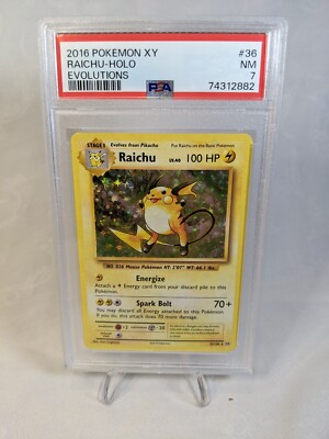 2016 Pokemon XY Evolutions #36 Raichu Holo PSA NM-7 | eBay