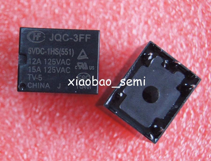 10PCS JQC-3FF-005-1HS JQC-3FF-5VDC-1HS(551) 5VDC ORIGINAL Power Relay ...