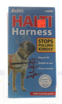 THE COMPANY OF ANIMALS HALTI FRONT CONTROL HARNESS, LARGE, BLACK/RED ...