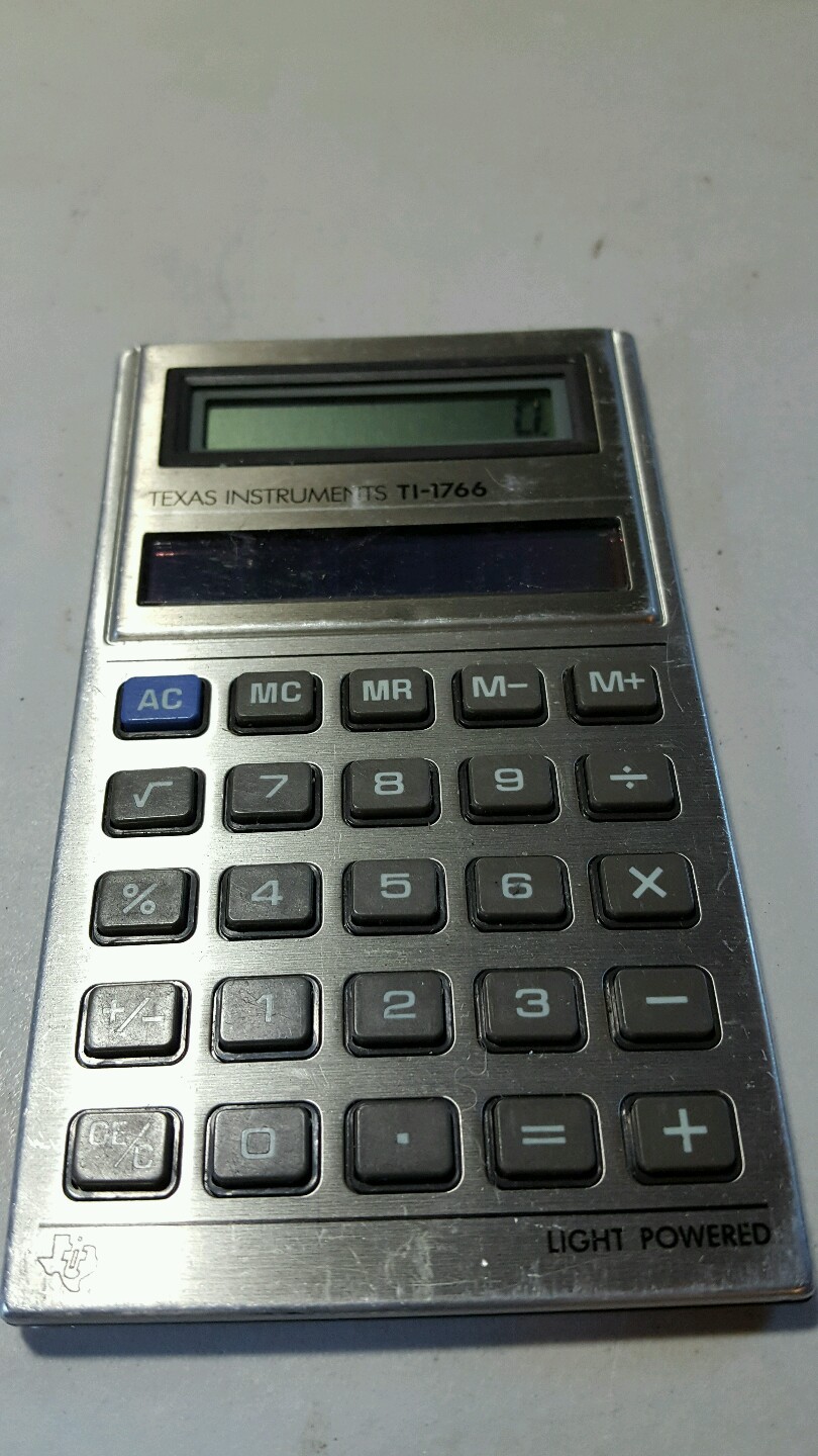 Vintage Texas Instruments Solar Calculator TI-1766 | eBay