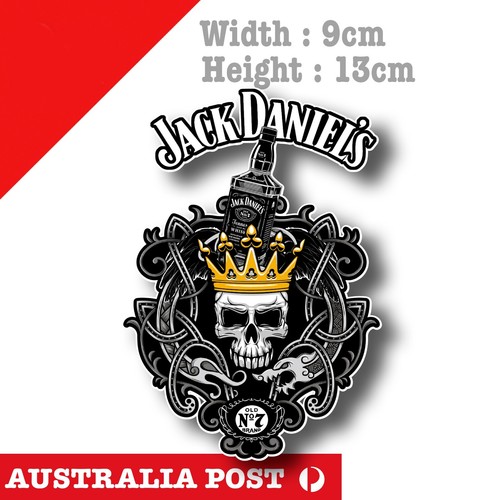 Jack Daniels Logo Whiskey Skull King with Crown, Fridge Bar Decal ...