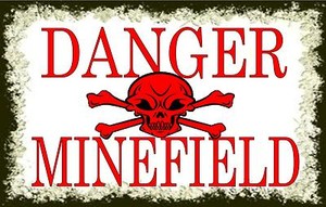 Vintage Danger Minefield Retro Style Sign Army WW2 sign | eBay