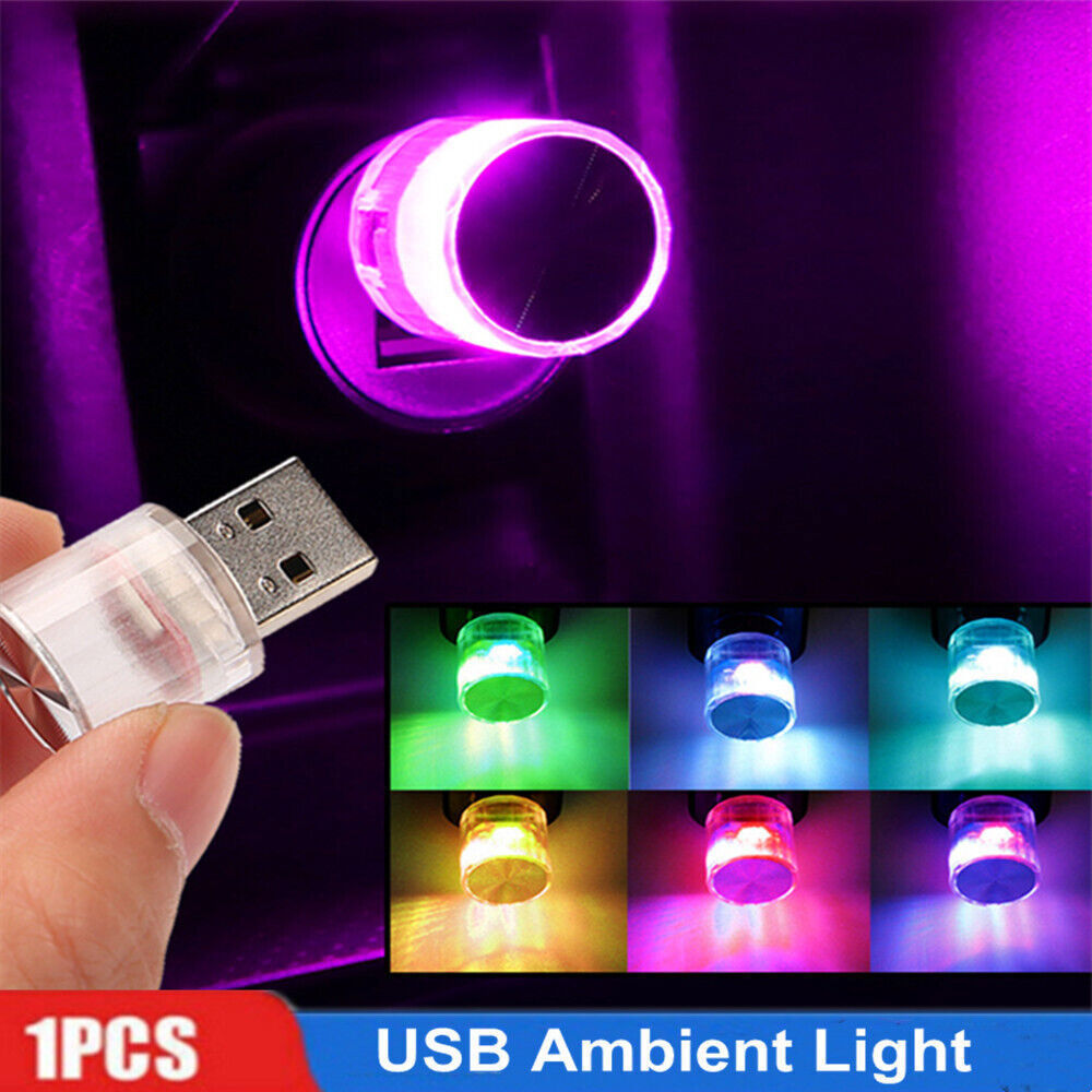 1x Mini Lamp Bulb Accessories USB LED Car Interior Neon Atmosphere ...
