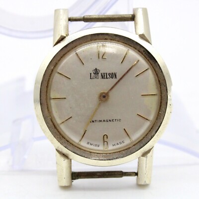 Vintage Lord Nelson Swiss Made Watch Unisex Gold Tone Stainless Steel ...