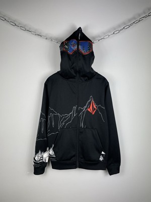 Volcom Ski Mask Hood Full Zip Printed Hoodie Men’s Size XS | eBay