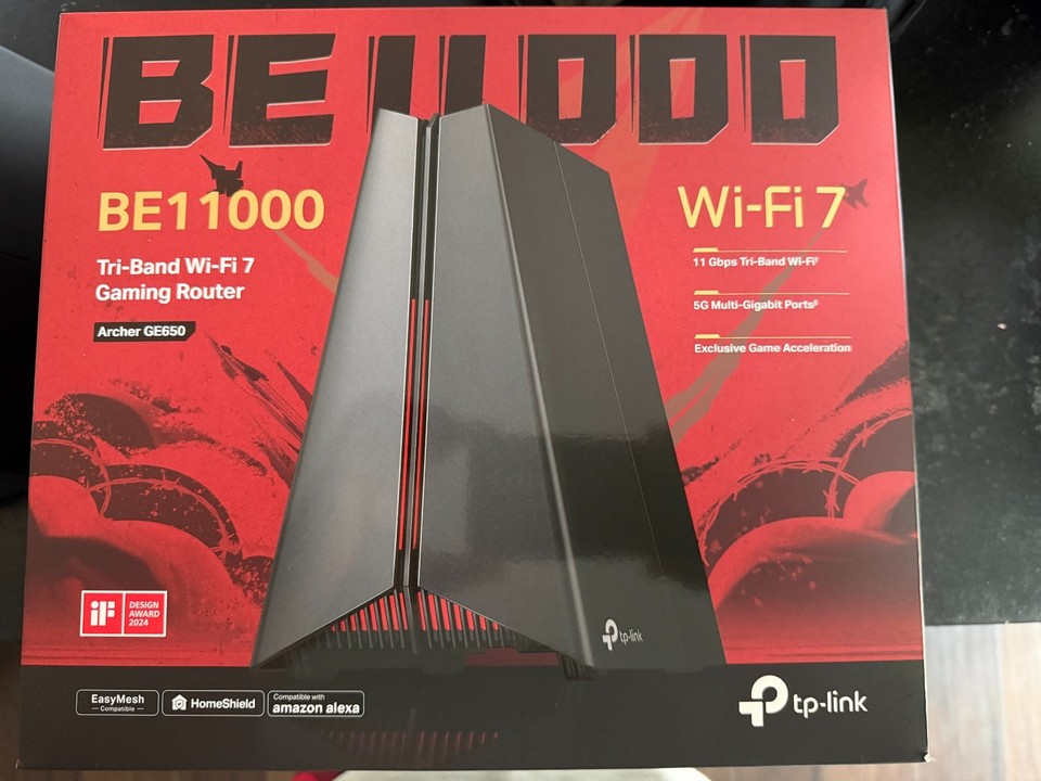 TP-Link Tri-Band BE11000 Wi-Fi 7 Gaming Router Archer GE650 Black/Red ...