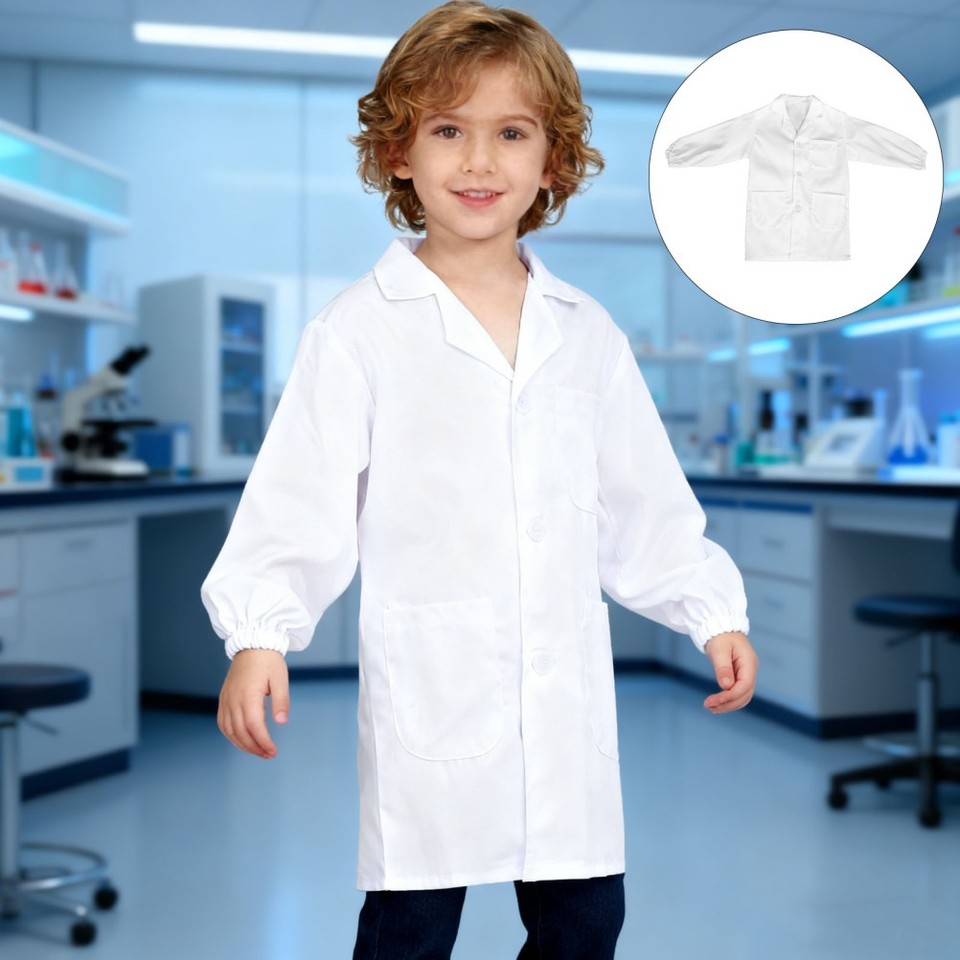 Little Kids Scientist Costume Children Lab Coat Doctor Role Play | eBay ...