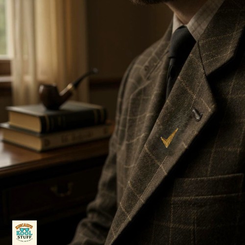 Gold Tone Check Mark Vintage V-Shape Pin Lapel Hat Tie Tack Business ...