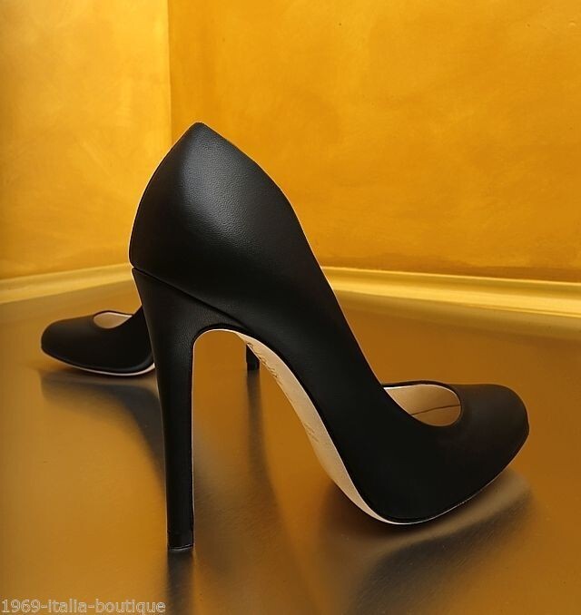 Paul & Betty made in Italy high heels fifille style pumps leather black ...