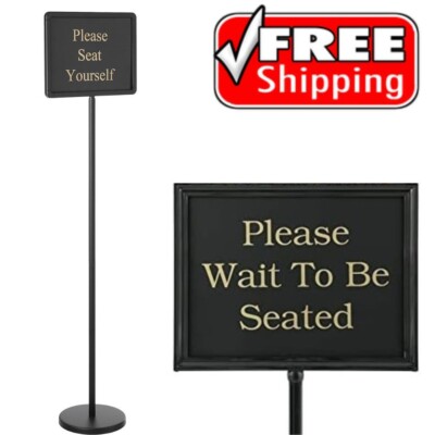 Please Wait To Be Seated Sign Restaurant Commercial Equipment Stand ...