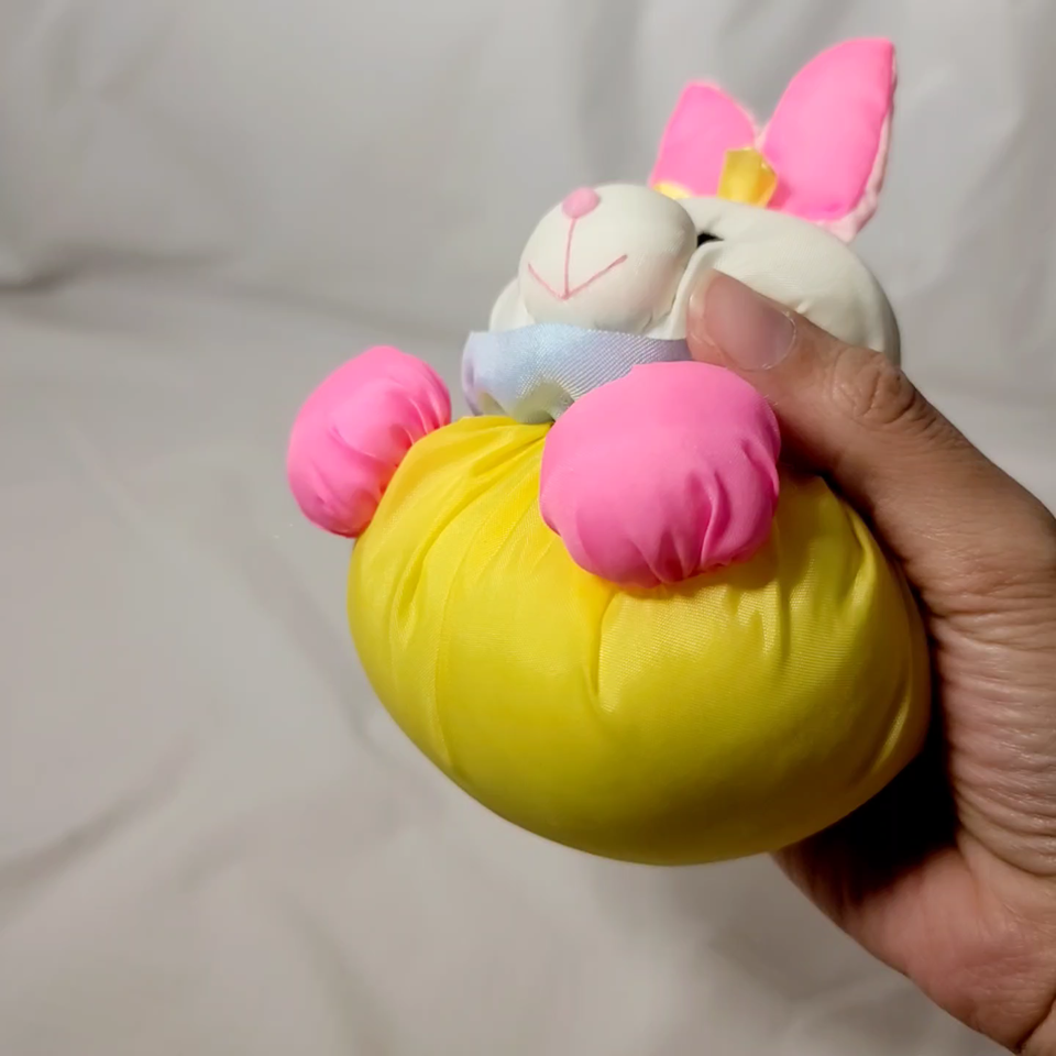 Vintage Tony Toys Nylon Bunny Rabbit Plush Parachute Material *Noise ...