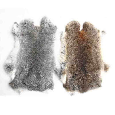 1pcs Genuine Natural Rabbit Fur Skin Tanned Leather Hides Craft Gray ...