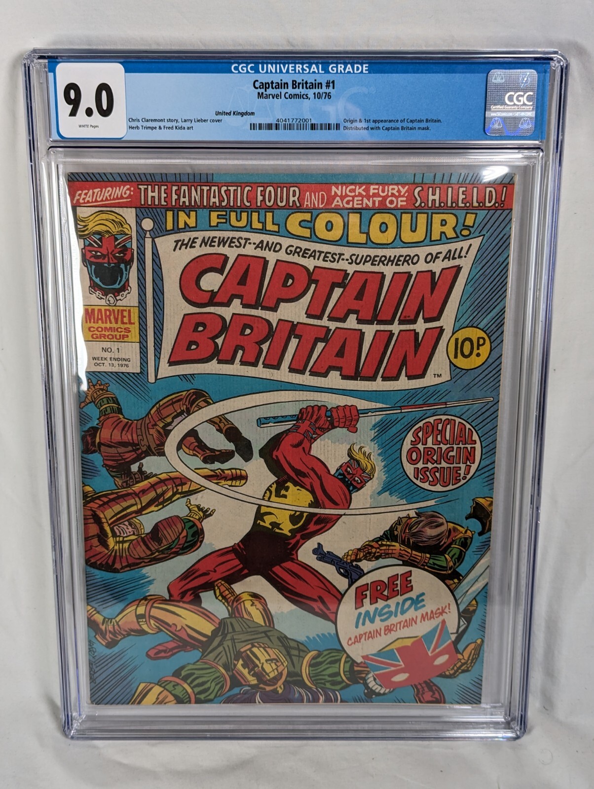 Marvel Captain Britain #1 Origin 1st Appearance Brian Braddock CGC 9.0 ...