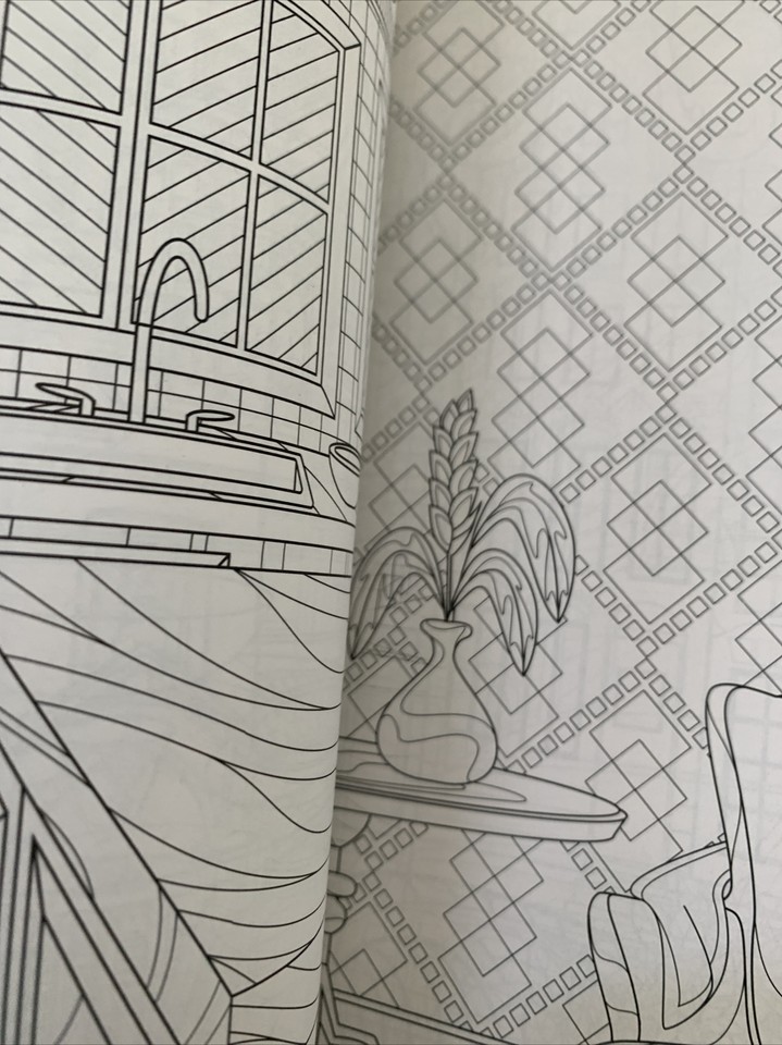 Kappa Designer Adult Coloring Book Designs To Color HOME SWEET HOME | eBay