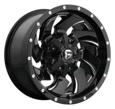4-Fuel D574 Cleaver 17x9 8x6.5" +1mm Black/Milled Wheels Rims 17" Inch ...