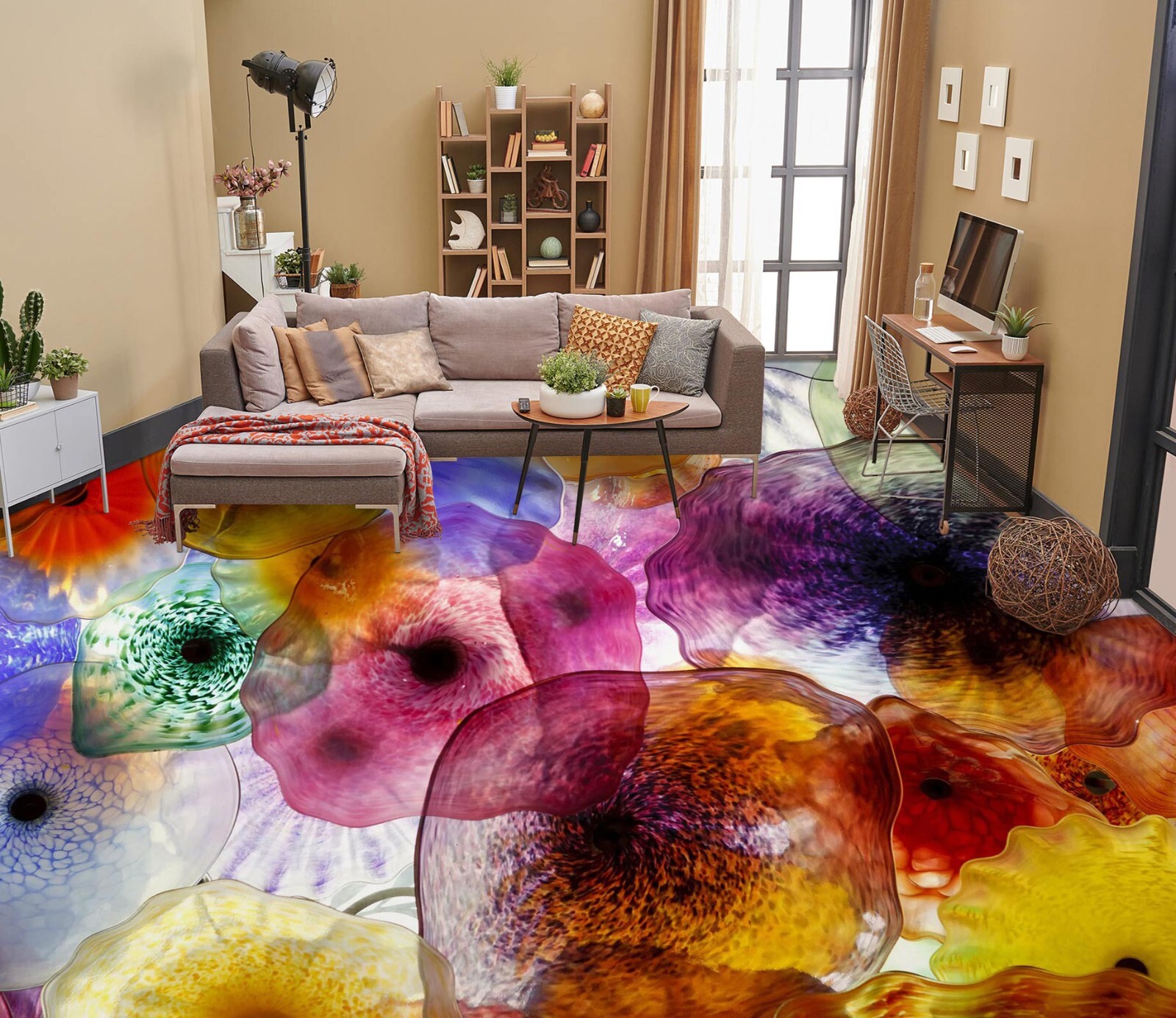 3D Tier Qualle M5749 Fototapeten Wandbild Fototapete Tapete Familie ...