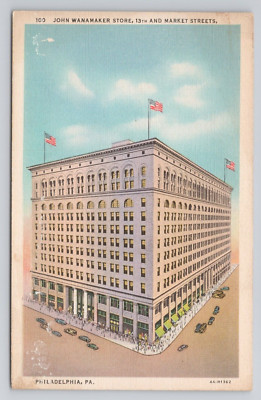 John Wanamaker Store Philadelphia PA Linen Postcard No 2632 | eBay