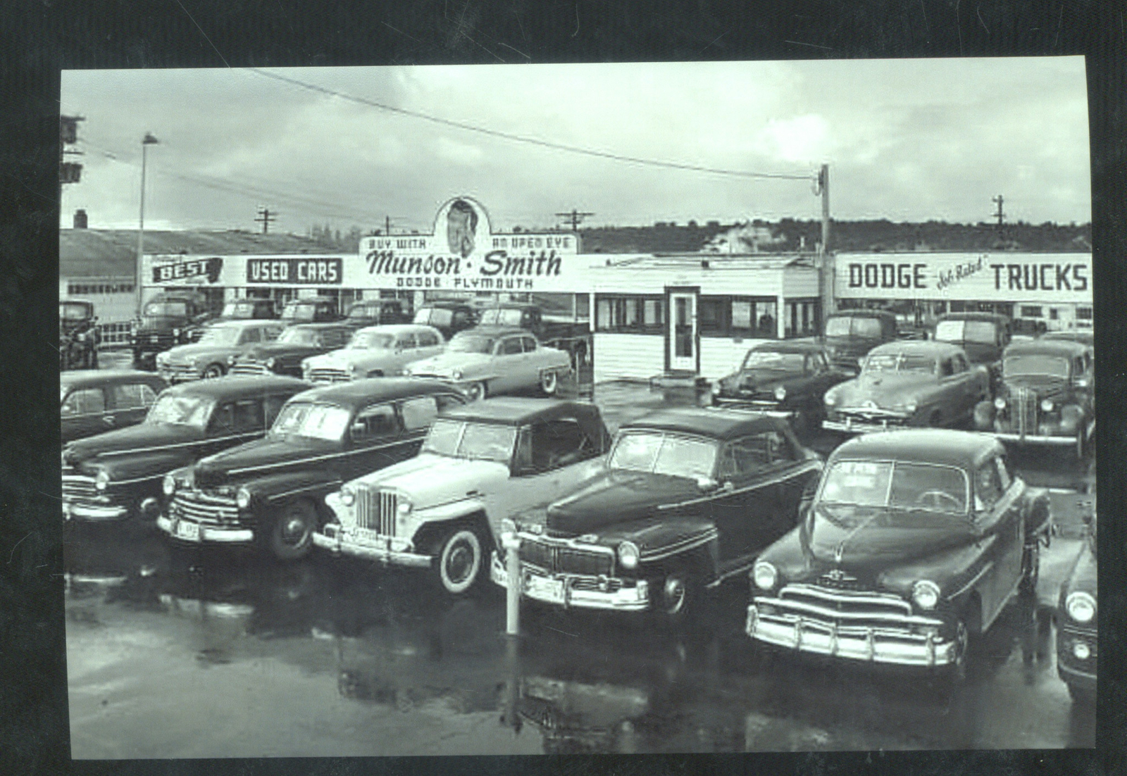 REAL PHOTO TACOMA WASHINGTON DODGE CAR DEALER ADVERTISING POSTCARD COPY ...