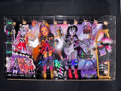 Monster High Hissfits Band 3 Pack Toralei, Meowlody, Purrsephone Ready ...
