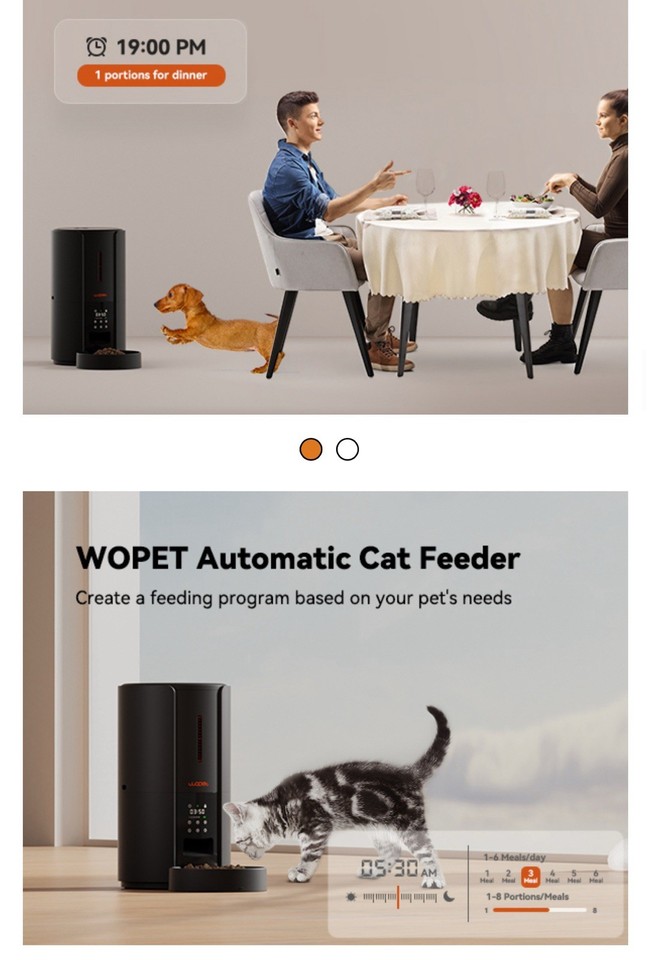 WOPET Automatic Cat Feeder, FT70 Timed Cat Feeder Pet Dry Food Dispenser | eBay