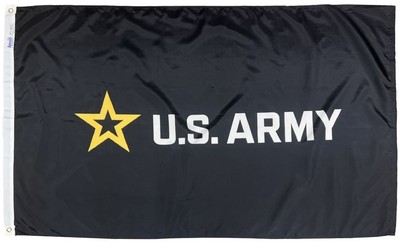 Army Star Black 3x5 Nylon Flag - Made in the USA | eBay