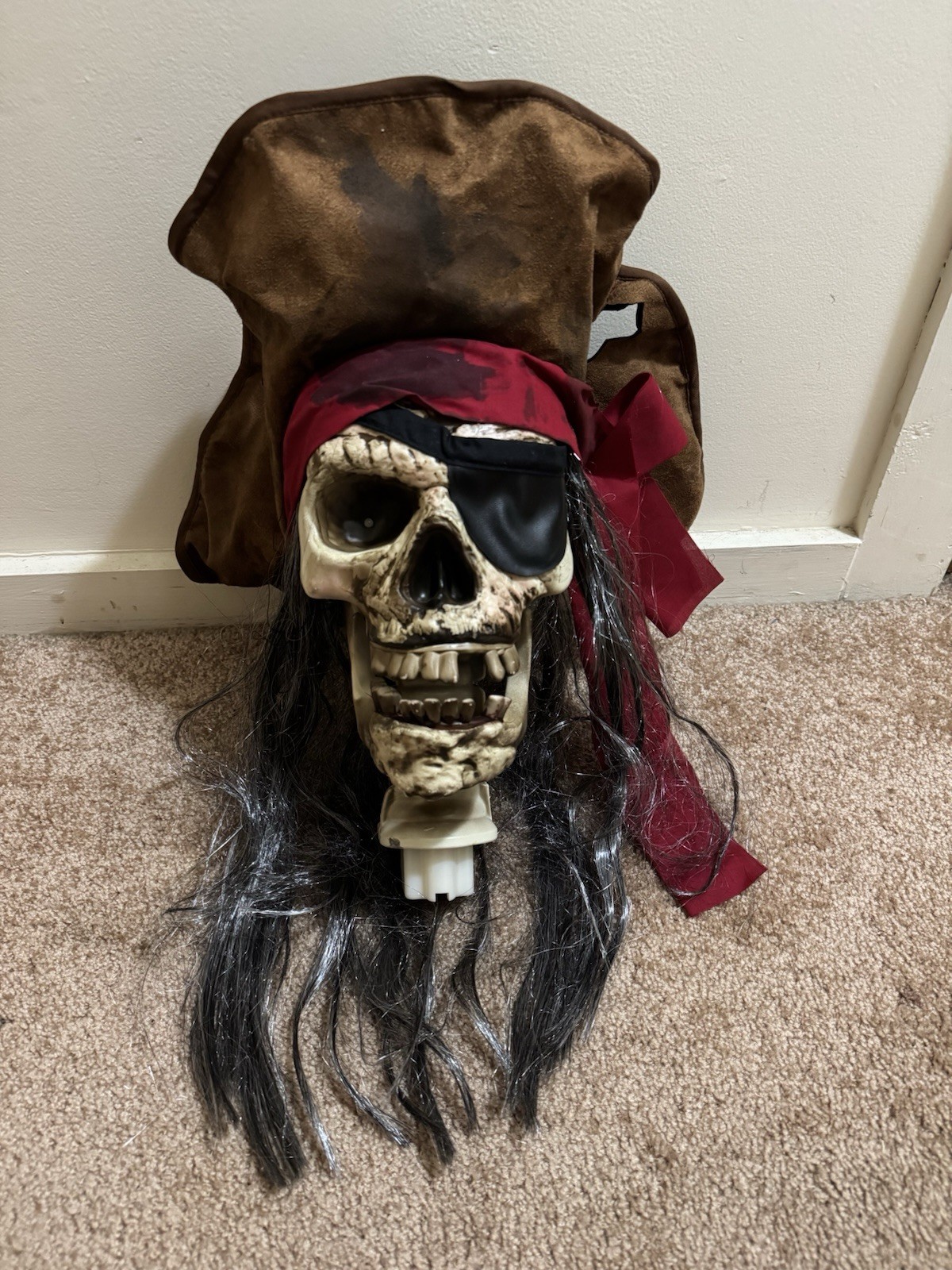 Gemmy Halloween Animated Life Size 2007 Dead Eye Drake Replacement Head ...