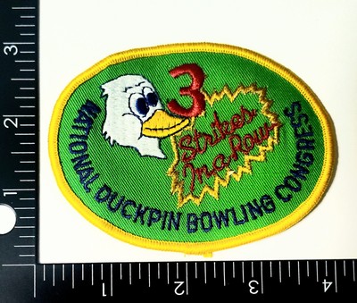 NATIONAL DUCKPIN BOWLING CONGRESS 3 STRIKES IN A ROW PATCH 2011 Iron On ...