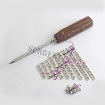 2.4mm Dynamic Compression Plate & Cortical Screws & Screw Driver Set of ...