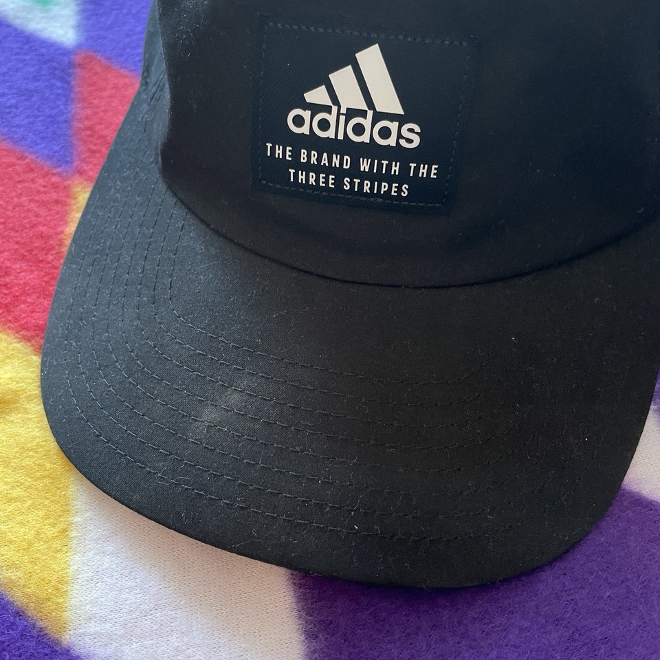 Adidas 3 Stripes Logo Hat Cap Strapback Black Streetwear Hip Hop ...