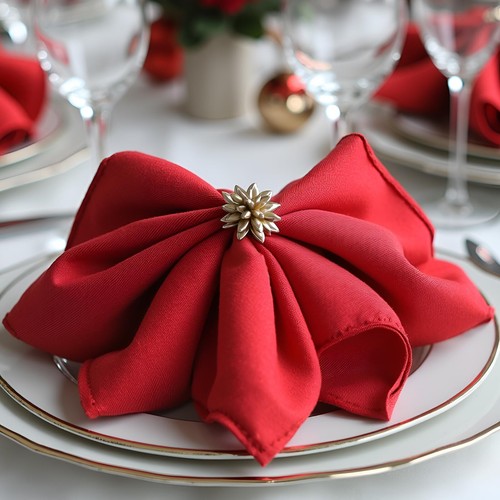 Red Cloth Napkins 1-Dozen Solid Washable Fabric Napkins Set of 12 ...
