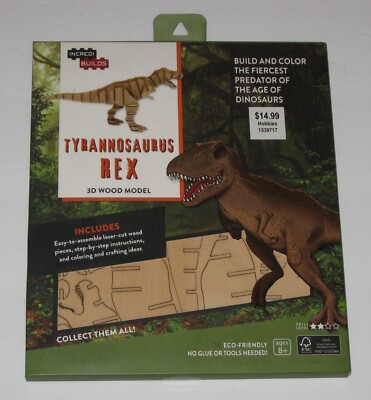 Incredibuilds Tyrannosaurus Rex - 3D Wood Model (2016) - Brand New | eBay