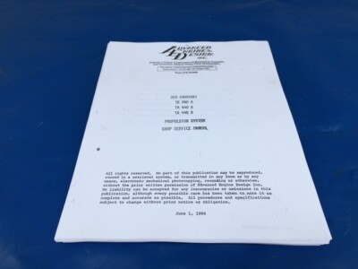 Kawasaki TA340 TA440 A B TB340 Ultralight Aircraft Engine Shop ...