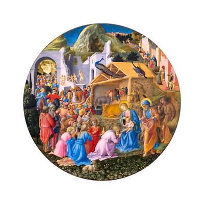 Fra Angelico, Fra Filippo Lippi Adoration Magi, 100% Cotton Art Paper ...
