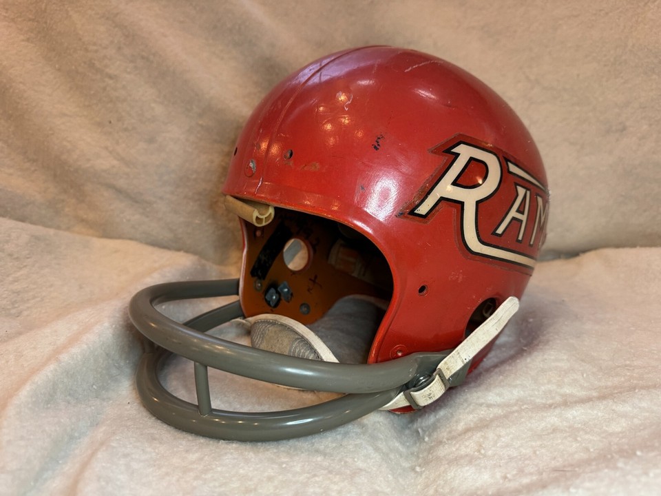 VINTAGE 1970's "Rams" RIDDELL TK 2 SUSPENSION PROJECT FOOTBALL HELMET ...