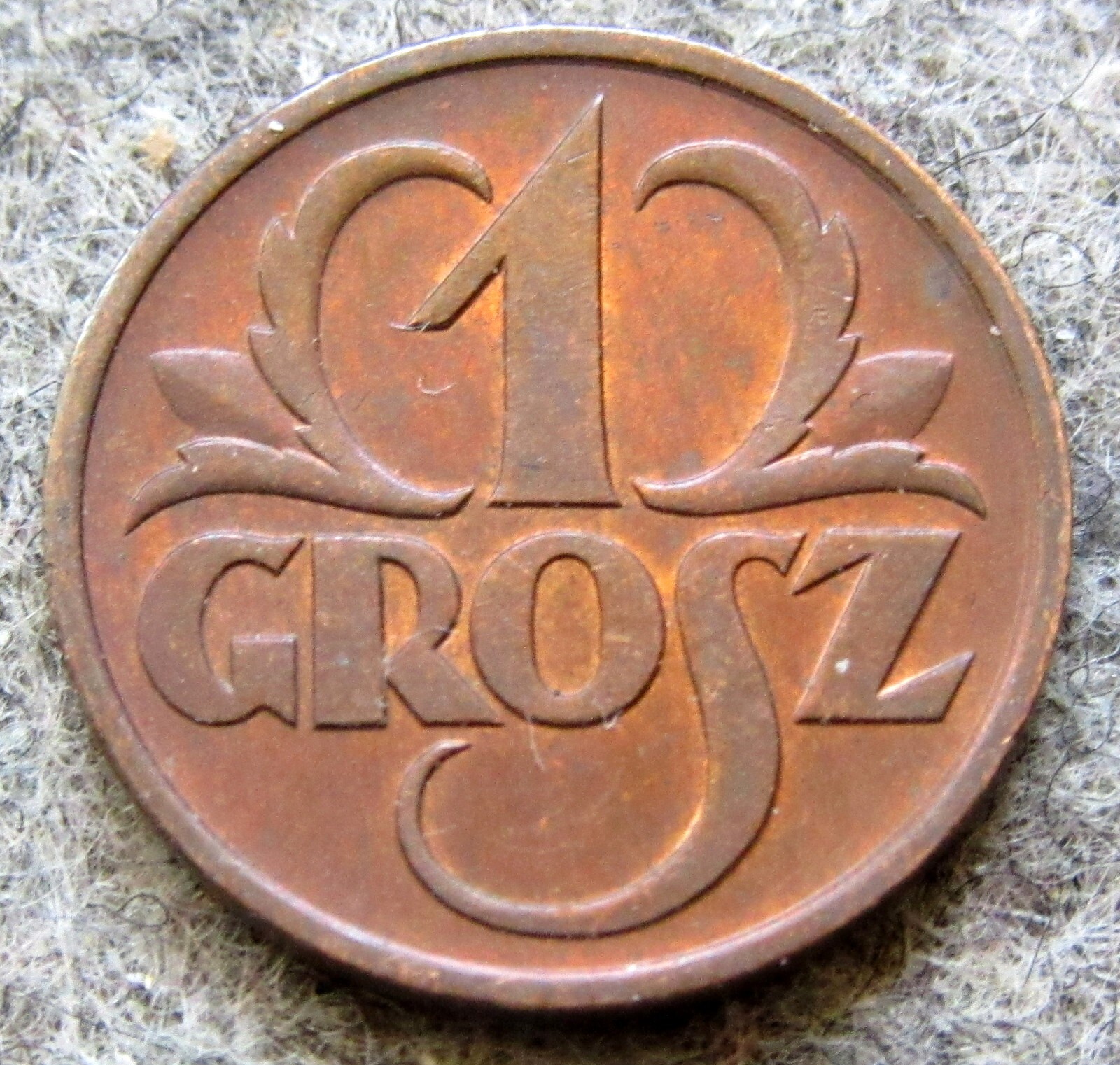 POLAND 1937 W 1 GROSZ, Small BRONZE Interwar Coinage yes we do combine ...