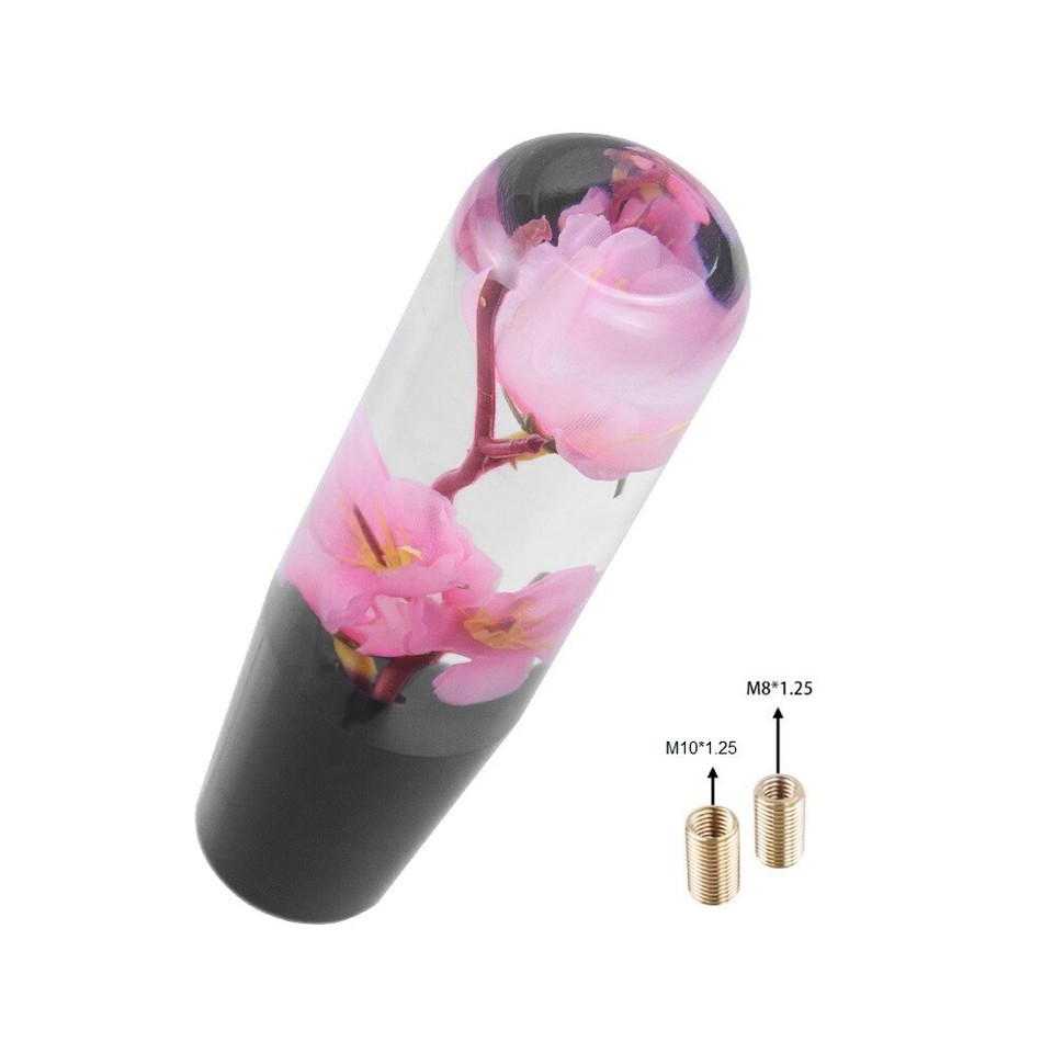 Universal JDM Sakura Pink Real Flower Manual Car Gear Stick Shift Knob ...