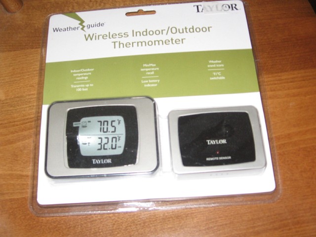 TAYLOR 1524 WEATHER GUIDE WIRELESS INDOOR/OUTDOOR THERMOMETER W/ REMOTE ...