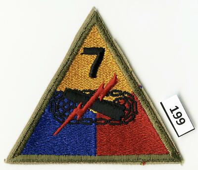 Dealer Dave Military Patch WWII ERA 7TH ARMOR DIV SSI, MINT, BEAUTIFUL ...