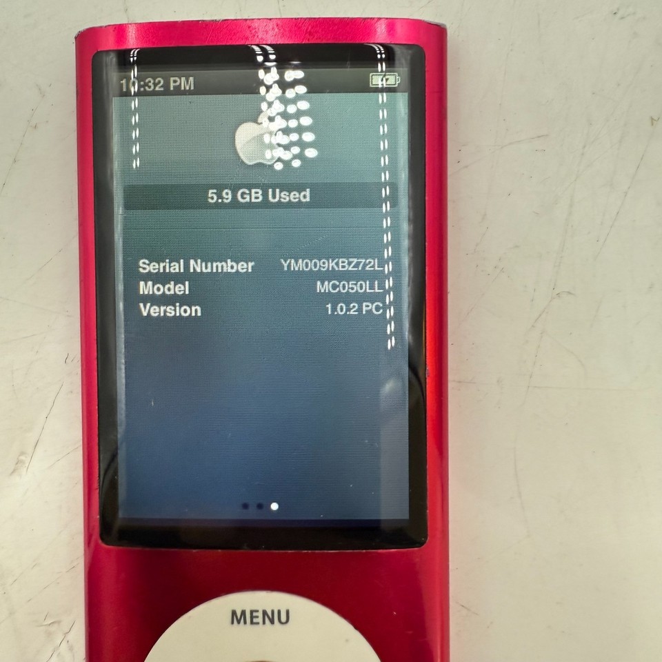 Apple iPod Nano 5th Generation Pink 8GB A1320 MC050LL MP3 Player ...