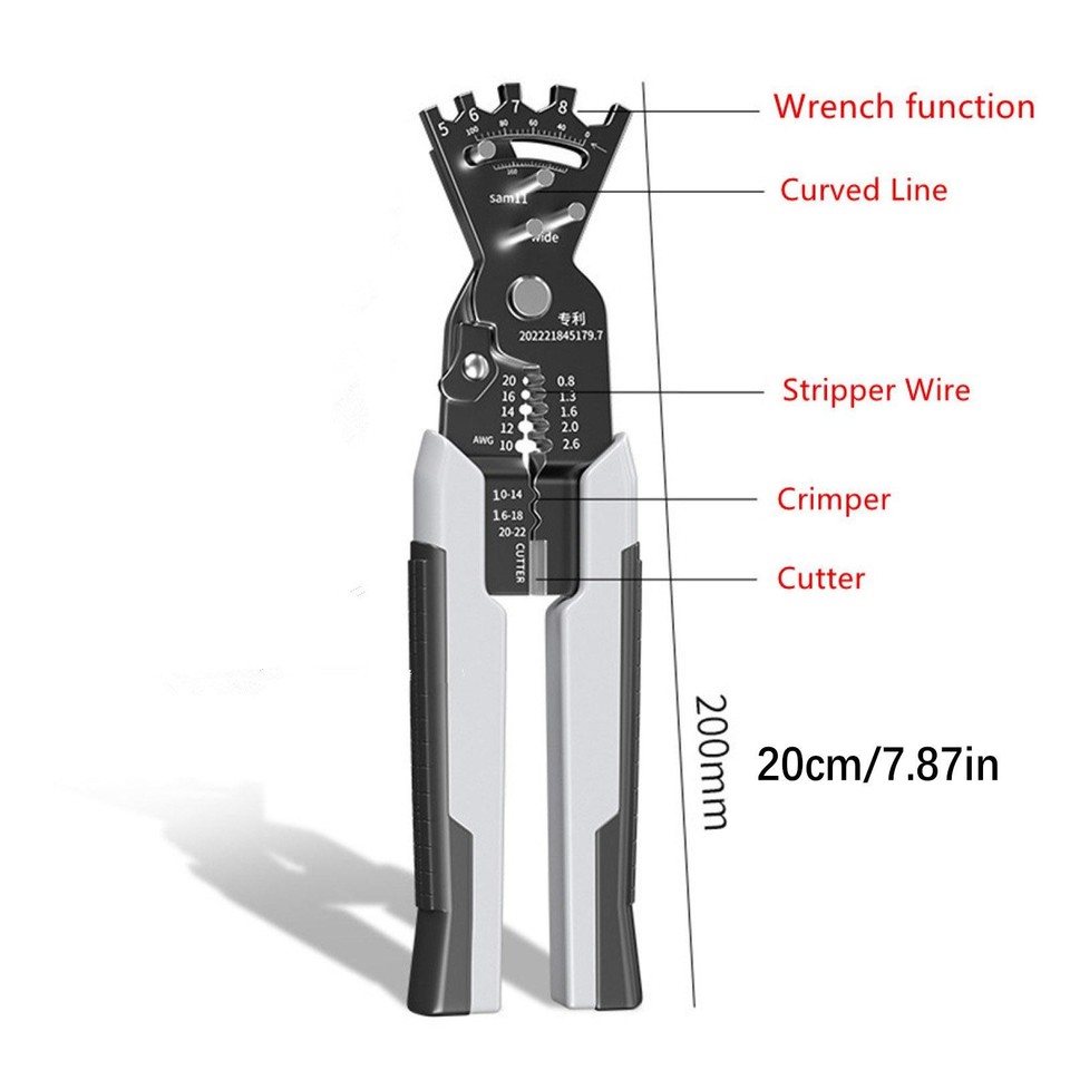 Cable Wire Stripper Stripping Cutting Winding Bender Pliers Cutter ...