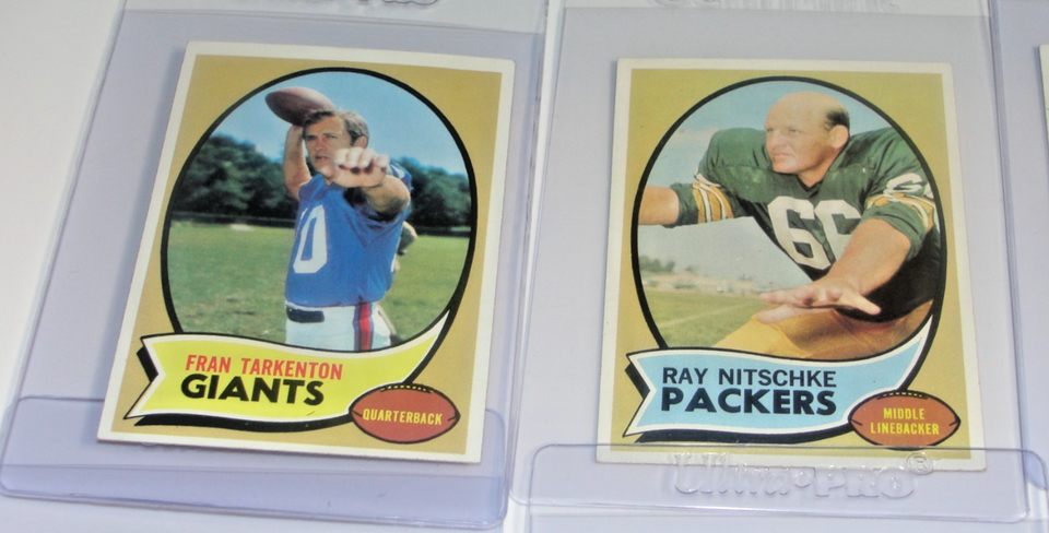 1970 Football card lot- John Unitas, Gale Sayers, Bubba Smith RC, EX ...