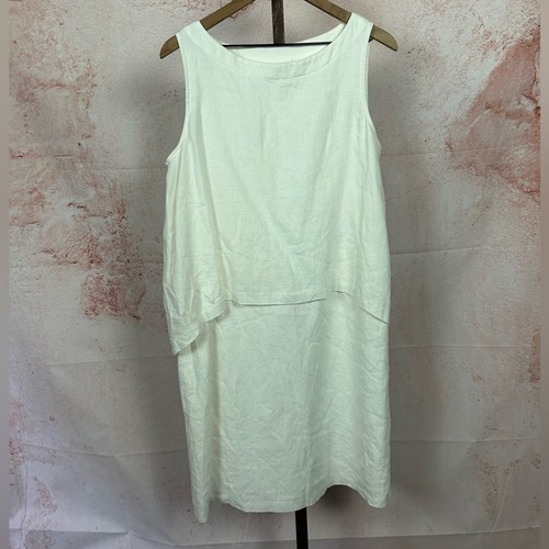 J. JILL pure jill linen lagenlook dress size M layered coastal ...