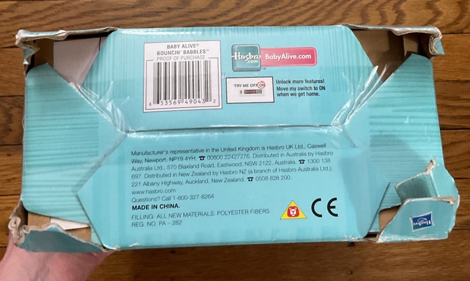 COLLECTIBLE NEW In Original Packaging 2009 Hasbro Baby Alive “Bouncin ...